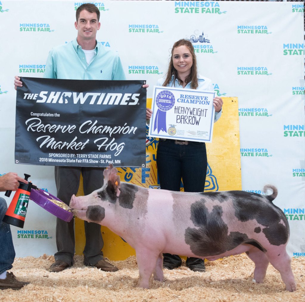 Minnesota State Fair – FFA Reserve Champion Market Hog – Larissa Becker ...